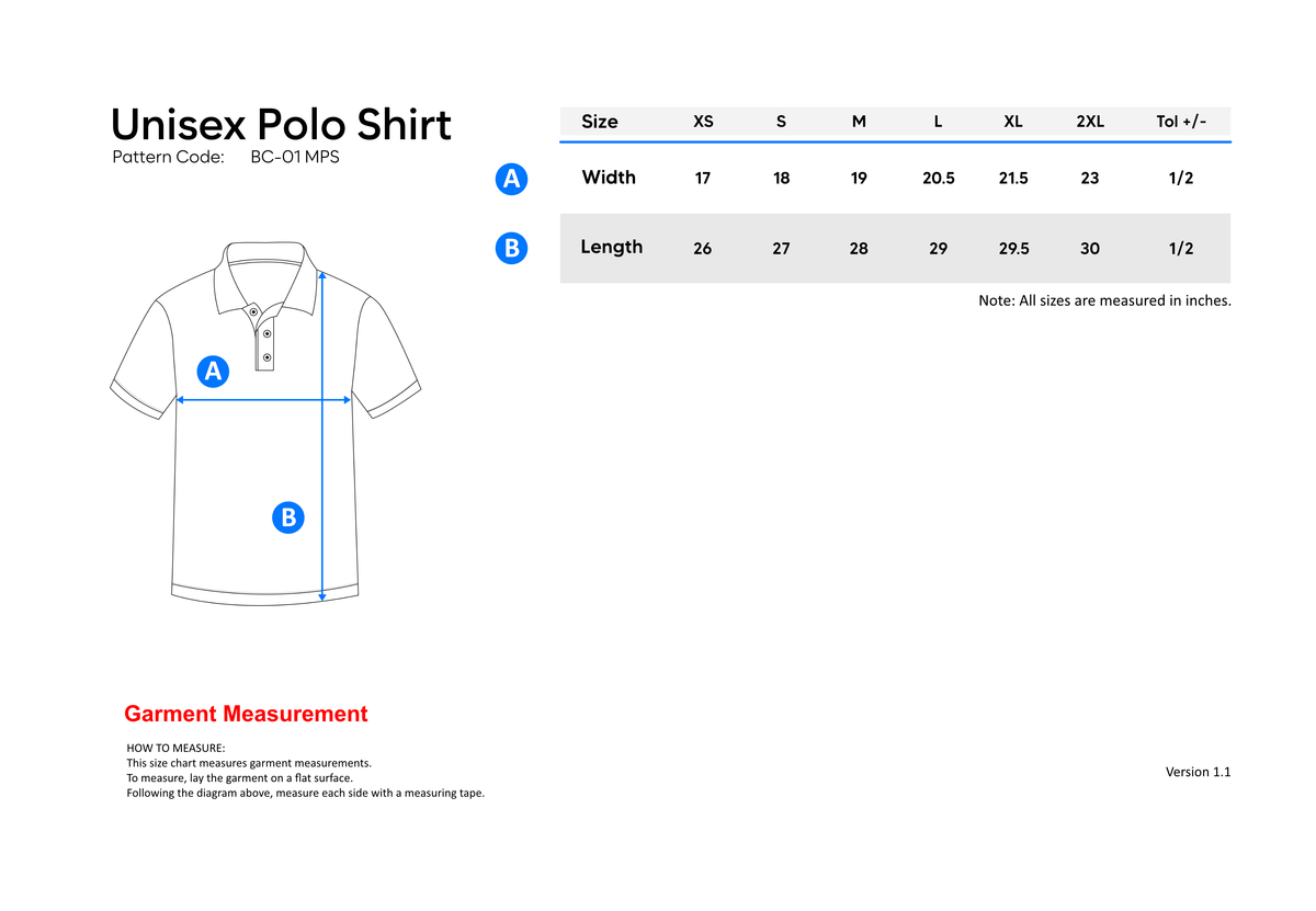 Size Chart - Imprint PH